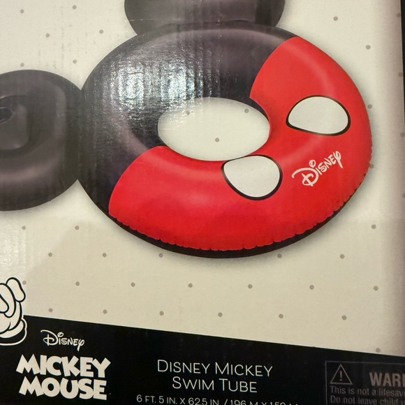 Disney | Other | Disney Mickey Mouse Red And Black Swim Ring With Cup ...